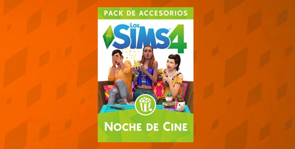 Portada oficial de Los Sims 4 Noche de Cine Pack de Accesorios | Simlish 4