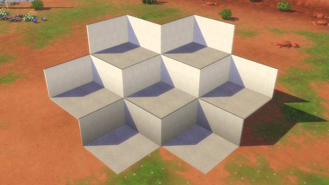 Reto de construcción: Reto del Panal (Honeycomb Challenge) - Simlish 4