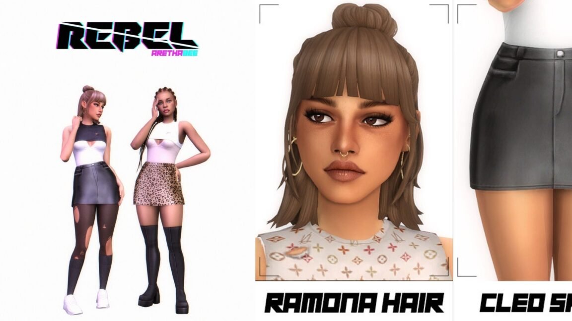 CC: "Rebel" nos ponemos rebeldes en Los Sims 4 con Arethabee - Simlish 4