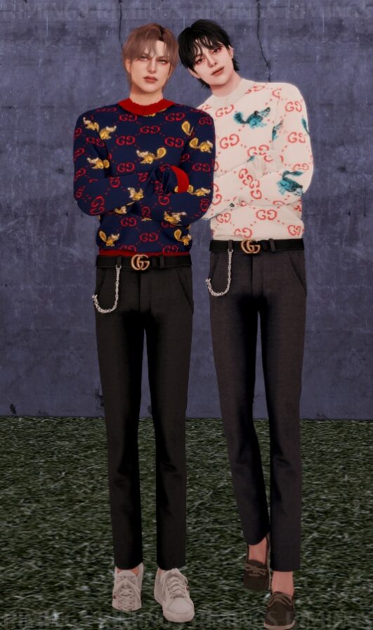 CC: outfit casual Gucci para hombres en Los Sims 4 | Simlish 4