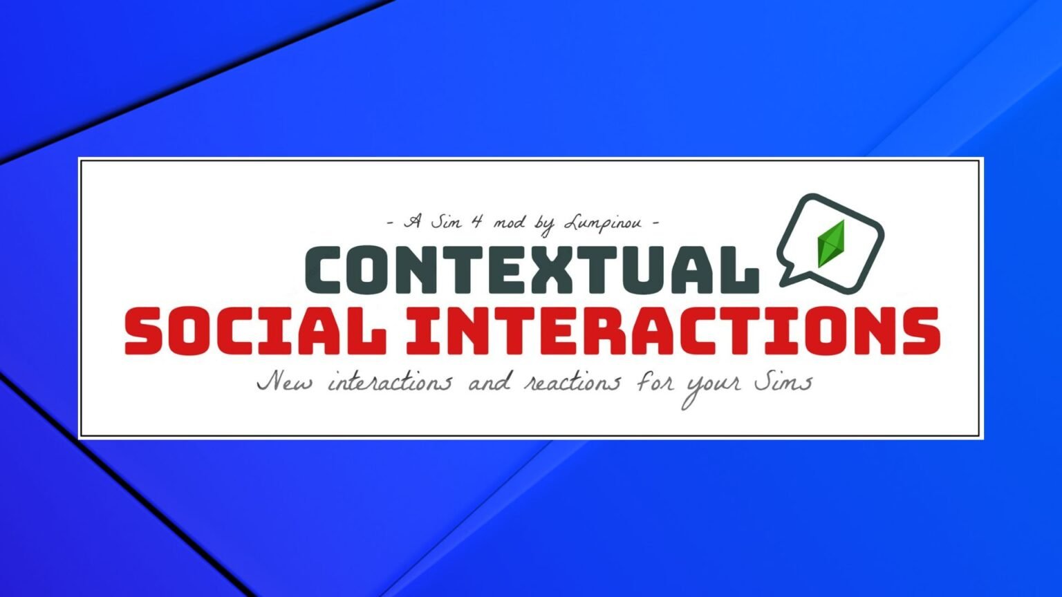 Mod: Contextual Social Interactions para Los Sims 4 - Simlish 4