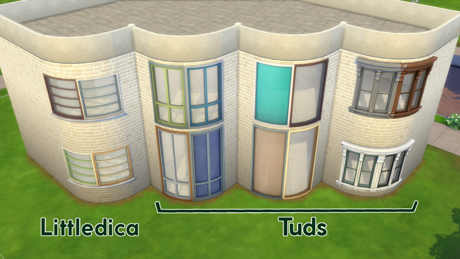 CC: Ventanas que realmente se adaptan a paredes curvas para Los Sims 4 ...