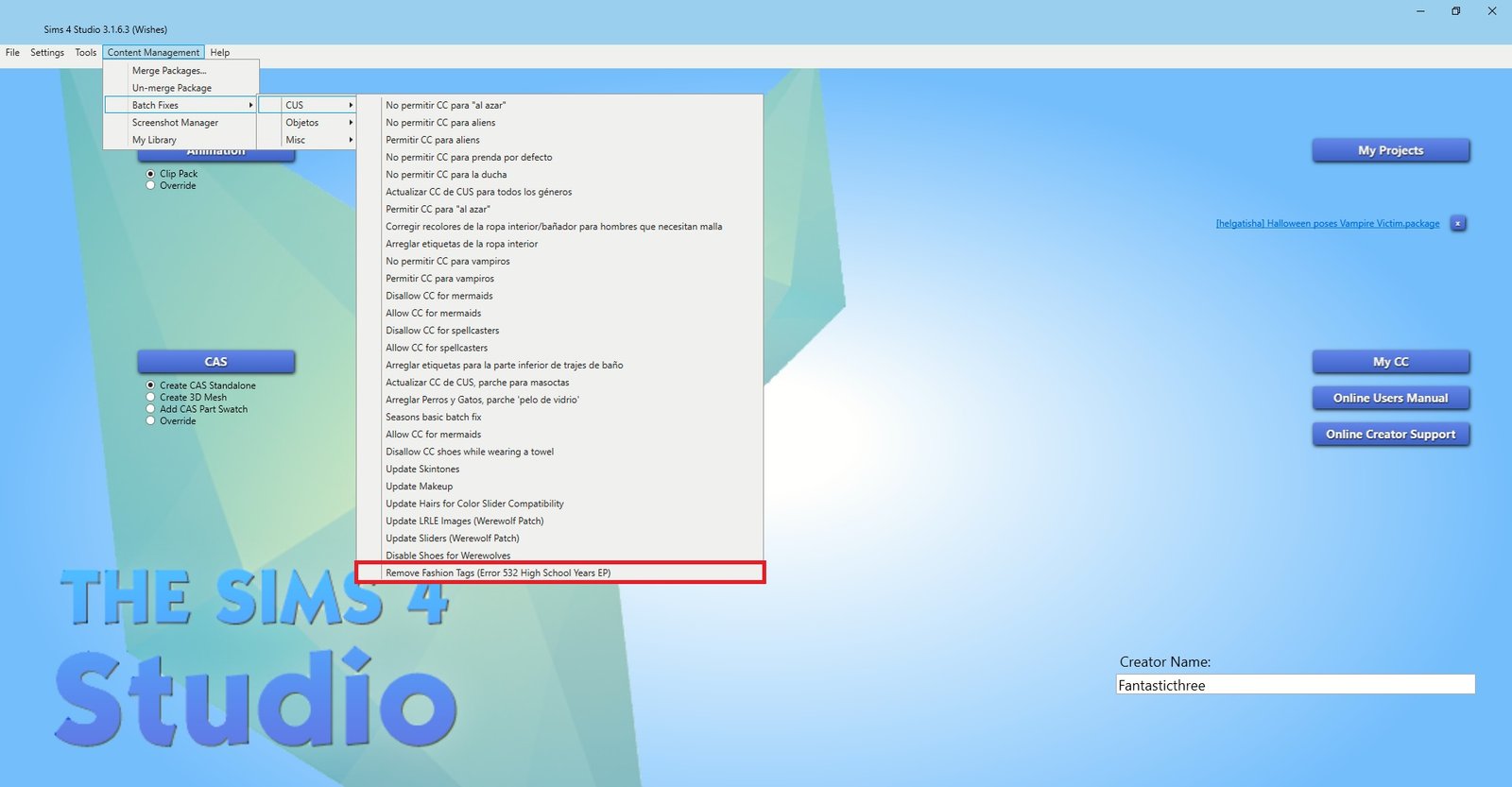 Tutorial: Reparar error 532 en Los Sims 4 con el Sims 4 Studio - Simlish 4
