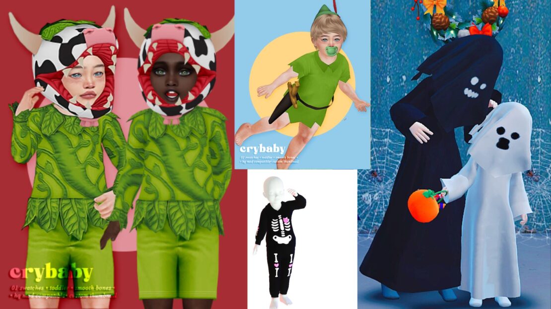 CC: Disfraces de Halloween para infantes y niños en Los Sims 4. | Simlish 4
