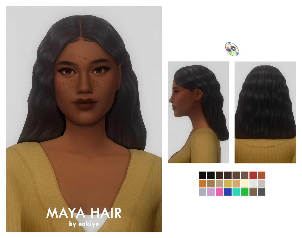 CC: "Maya Hair" en Los Sims 4 por Oakiyo | Simlish 4