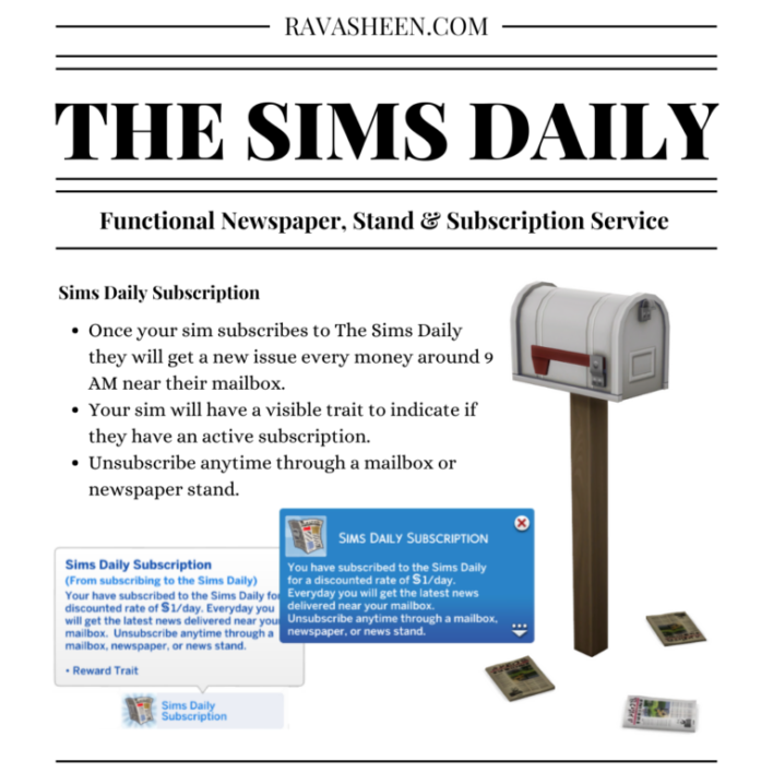 Mod: Periódico Funcional para Los Sims 4 - Simlish 4