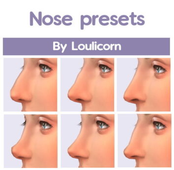 CC: "Nose Preset" en Los Sims 4 por Loulicorn | Simlish 4