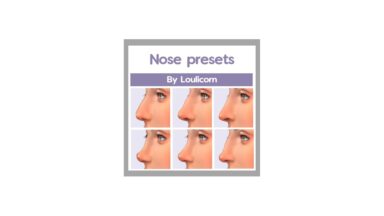 CC: "Nose Preset" en Los Sims 4 por Loulicorn | Simlish 4