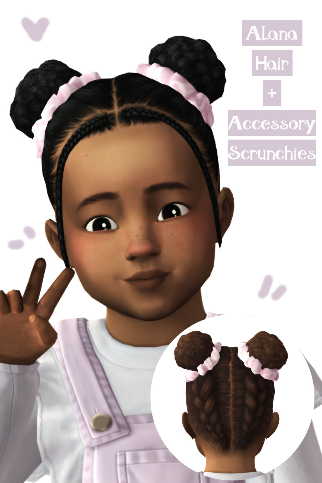 CC: "Alana Hair + Accesory Scrunchies" en Los Sims 4 por Ravensims ...