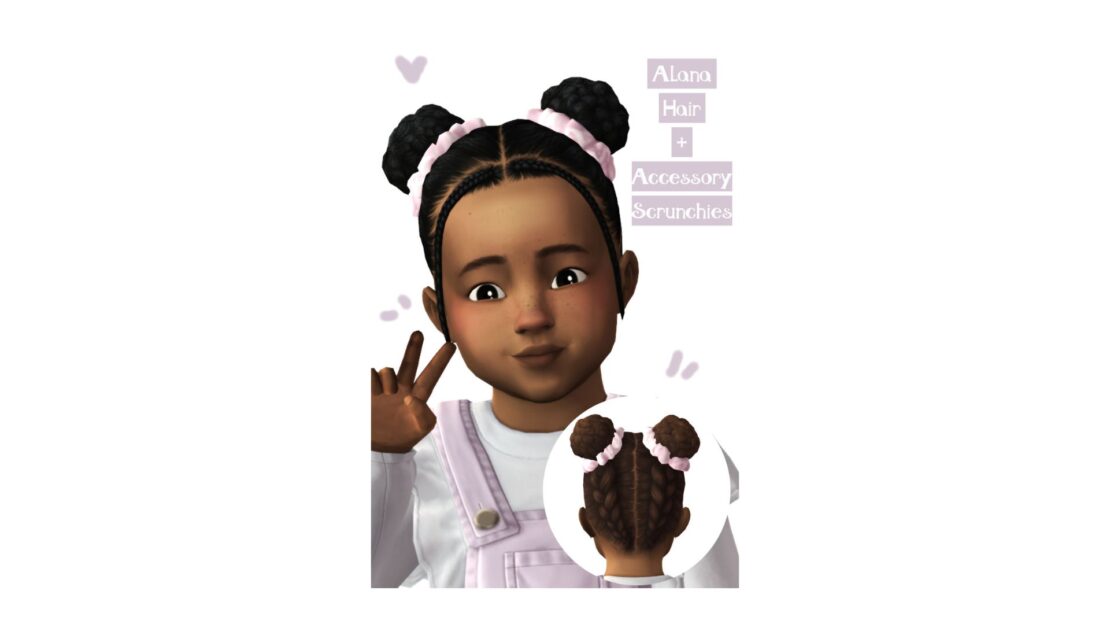 CC: "Alana Hair + Accesory Scrunchies" en Los Sims 4 por Ravensims ...