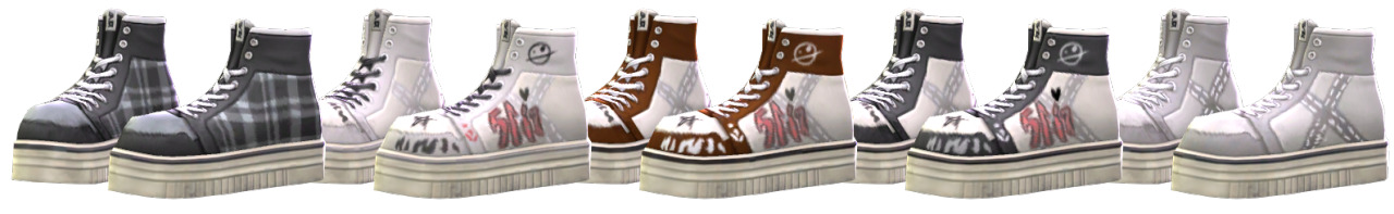 CC: "Grunge Revamp Shoes" en Los Sims 4 por Trillyke - Simlish 4