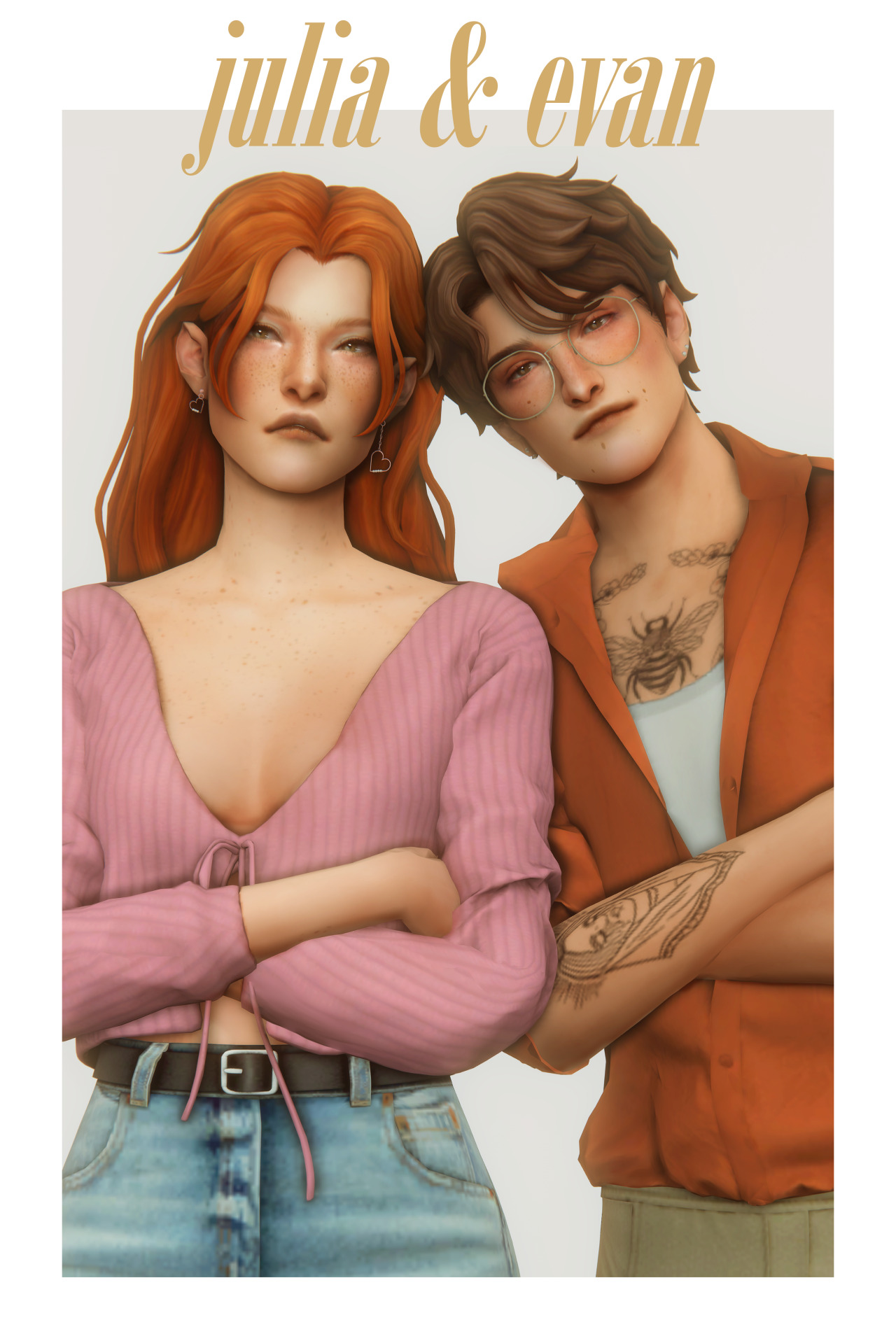 CC: "Julia & Evan" en Los Sims 4 por Clumsyalienn | Simlish 4