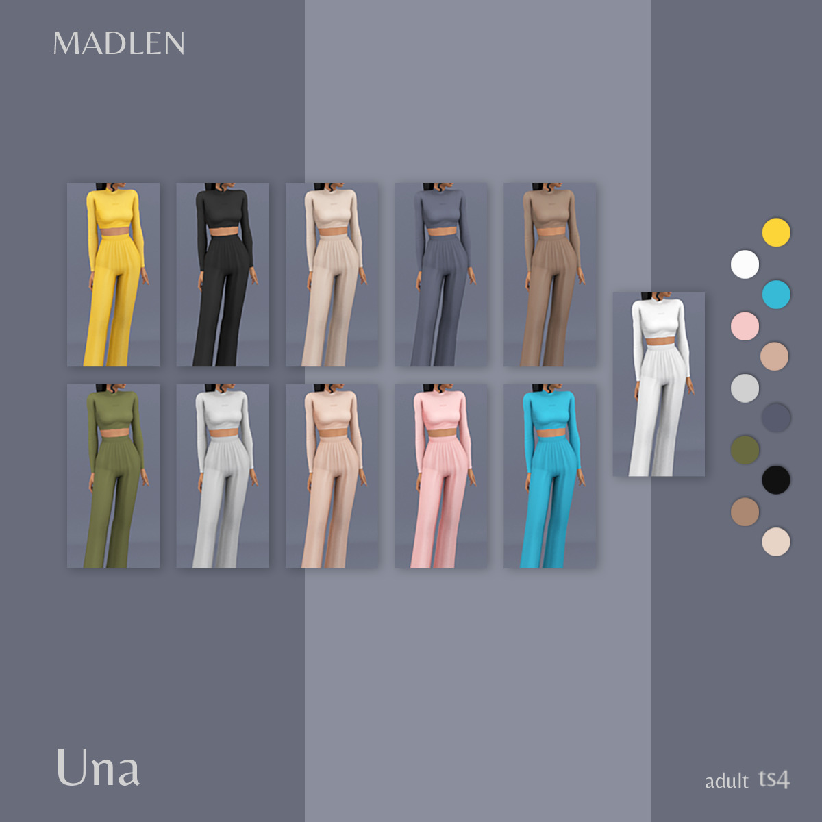 CC: "Una Outfit" en Los Sims 4 por Madlen | Simlish 4