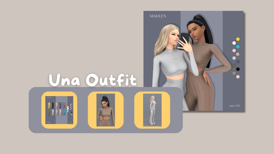 CC: "Una Outfit" en Los Sims 4 por Madlen - Simlish 4