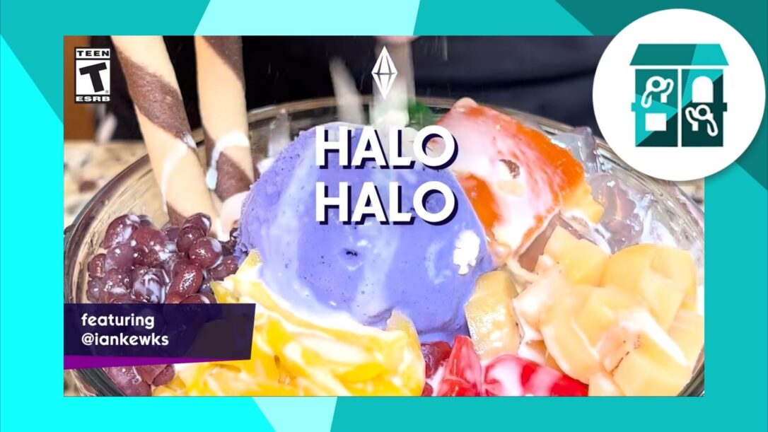Colorido Halo-Halo inspirado en Los Sims 4 se alquila | Simlish 4