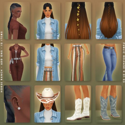 CC: Maravilloso set de ropa estilo ranchero creado por Simcelebrity00 ...