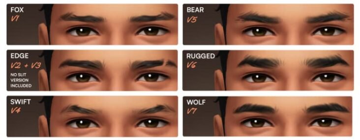 Sims 4 CC: Eyebrow Set No11, cejas masculinas gruesas y naturales de ...